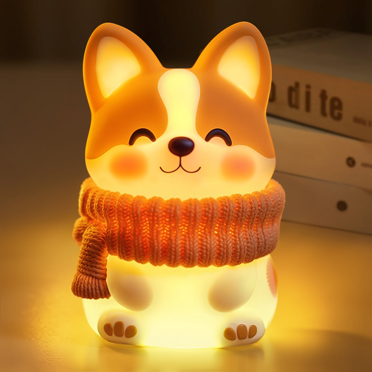 Squishy Silicone LED Corgi Night Light - Perfect Gift for Kids and Gir ...