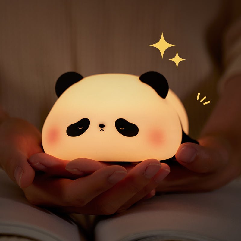 Cute Panda Lamp LED Squishy Animal Tap Tap Night Light with USB Powered ...