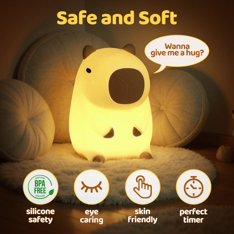 MeWaii® Capybara Squishy Night Light - Perfect Gift 🎁 – Huggwaii