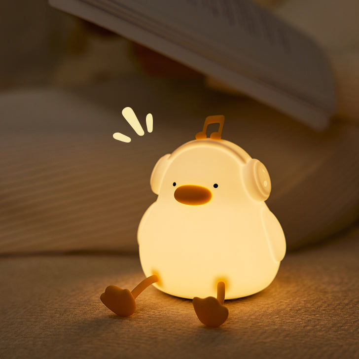 Cute Duck LED Squishy Night Light USB Rechargeable Duck Lamp Best Gift ...