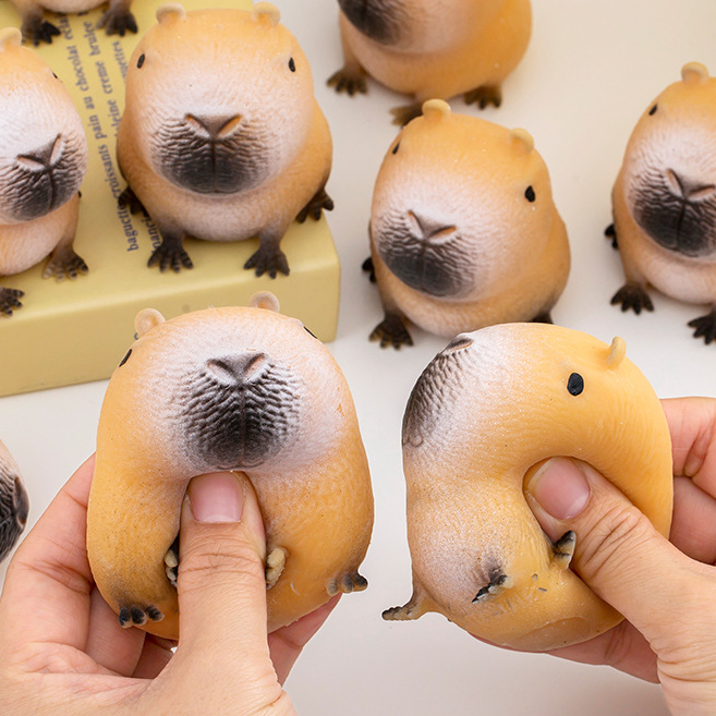 Cute Capybara Squeeze Toy – Quick Rebound TPR Material – Safe Stress R ...
