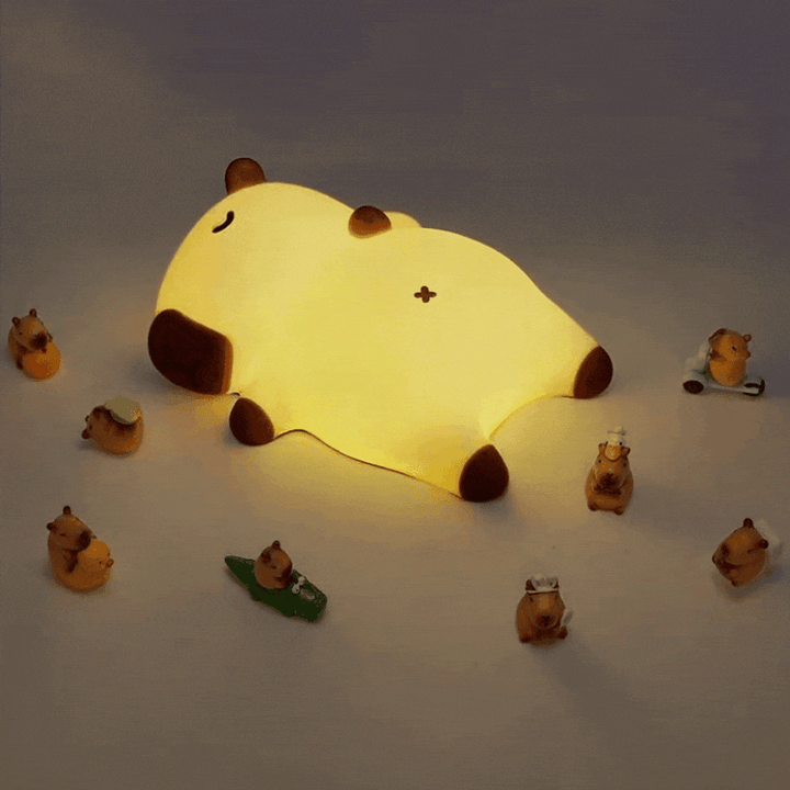 Huggwaii: Cute Squishy Night Lights & lamps | Capybara, Axolotl, Otter