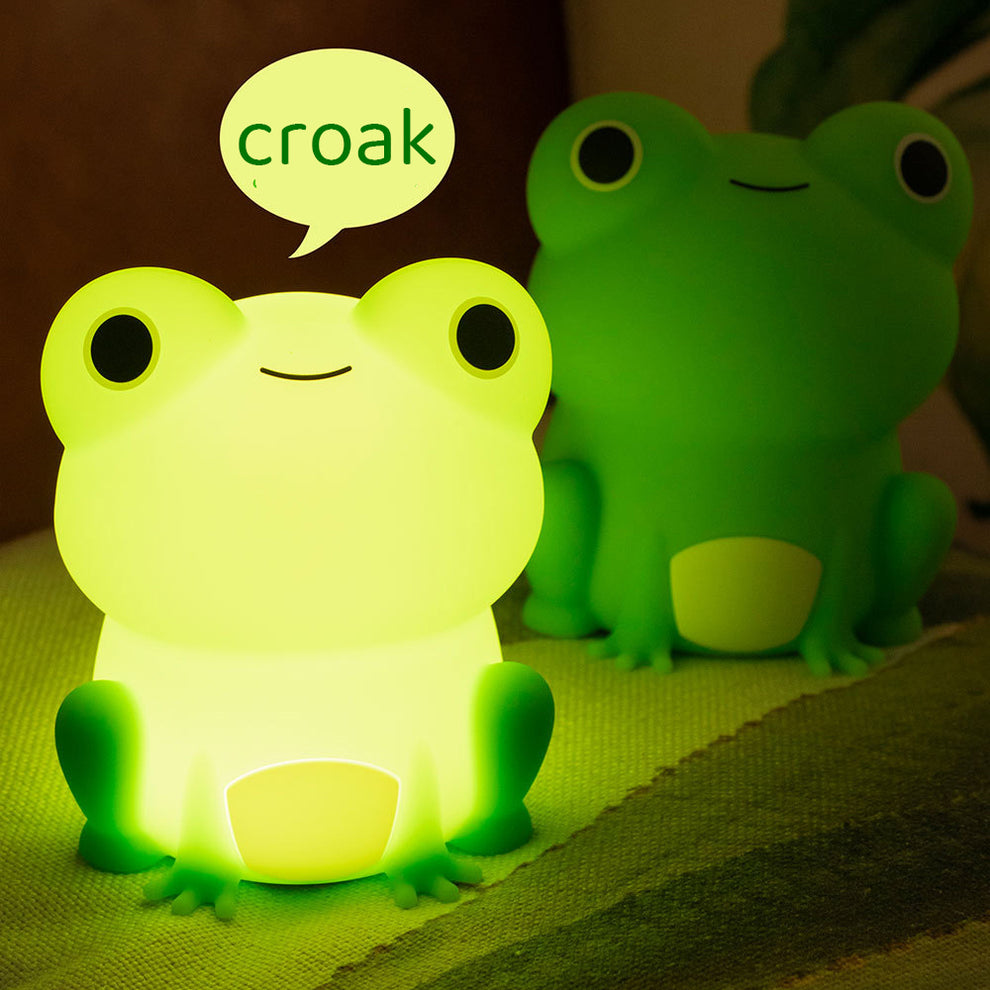 Peculiar Frog Tap Tap LED Night Light Multi-Color Lighting Frog Lamp ...